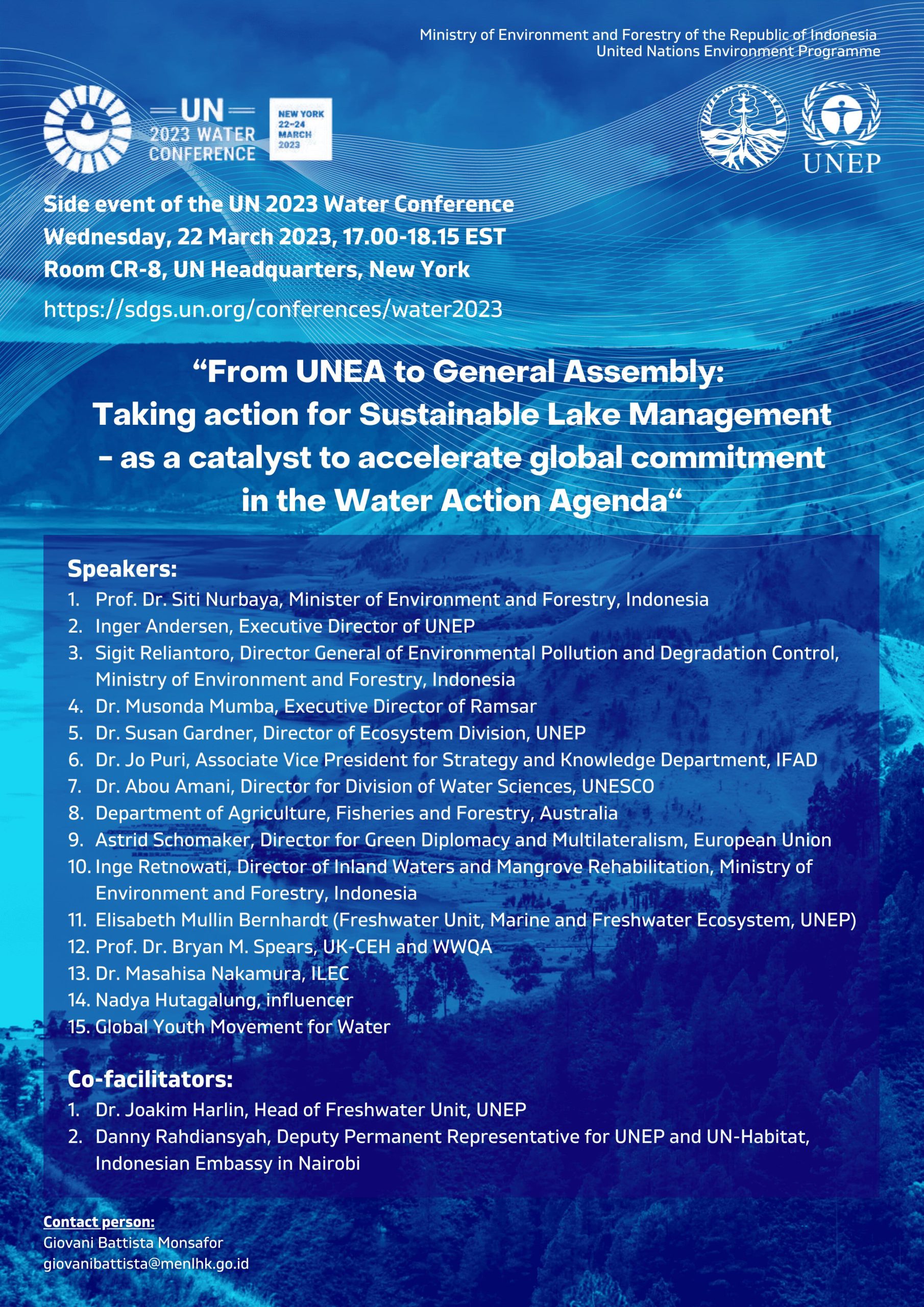UN Water Conference side event: From UNEA to General Assembly: Taking ...